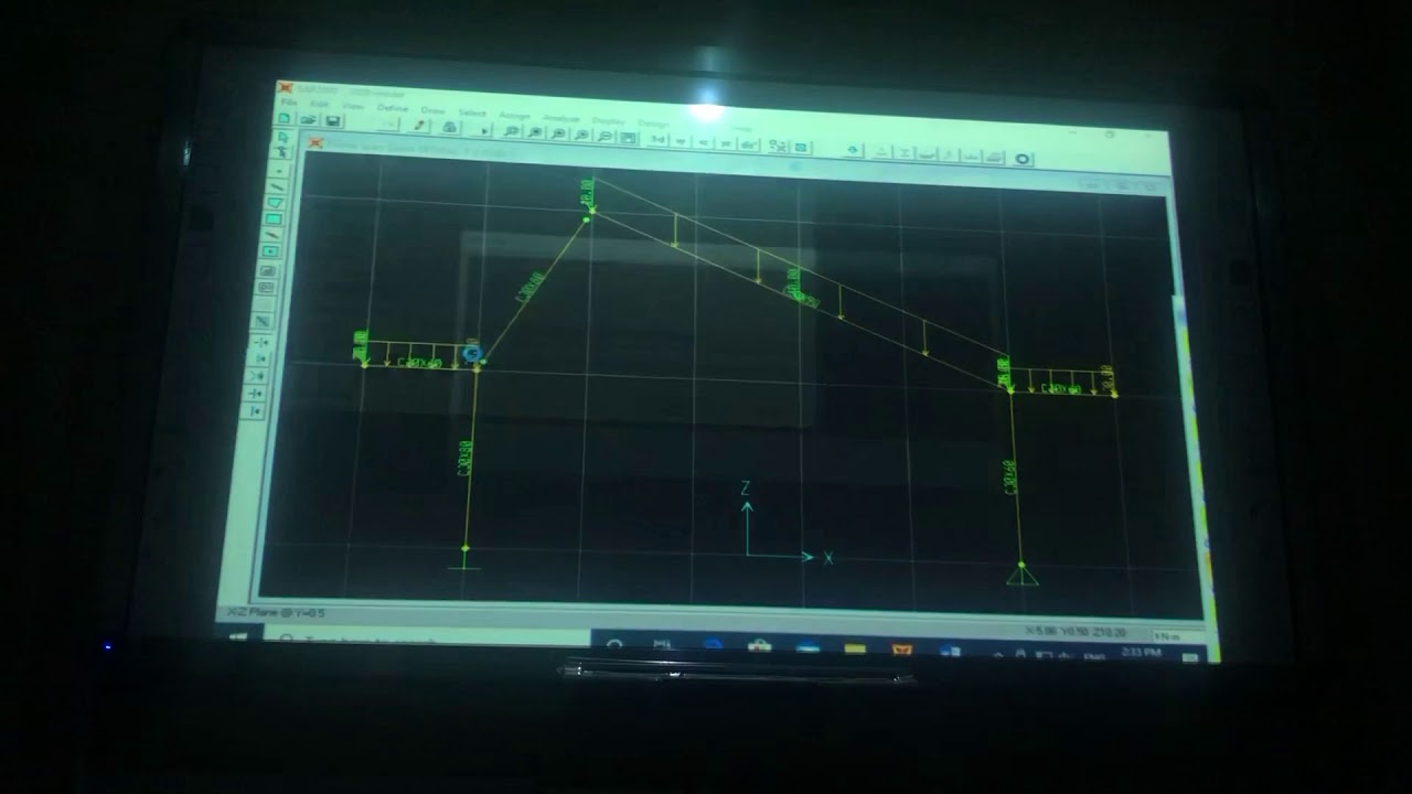 Structural Analysis Computer assignment (frame) - YouTube