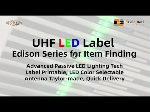 UHF LED Label Edison For Item Finding - YouTube