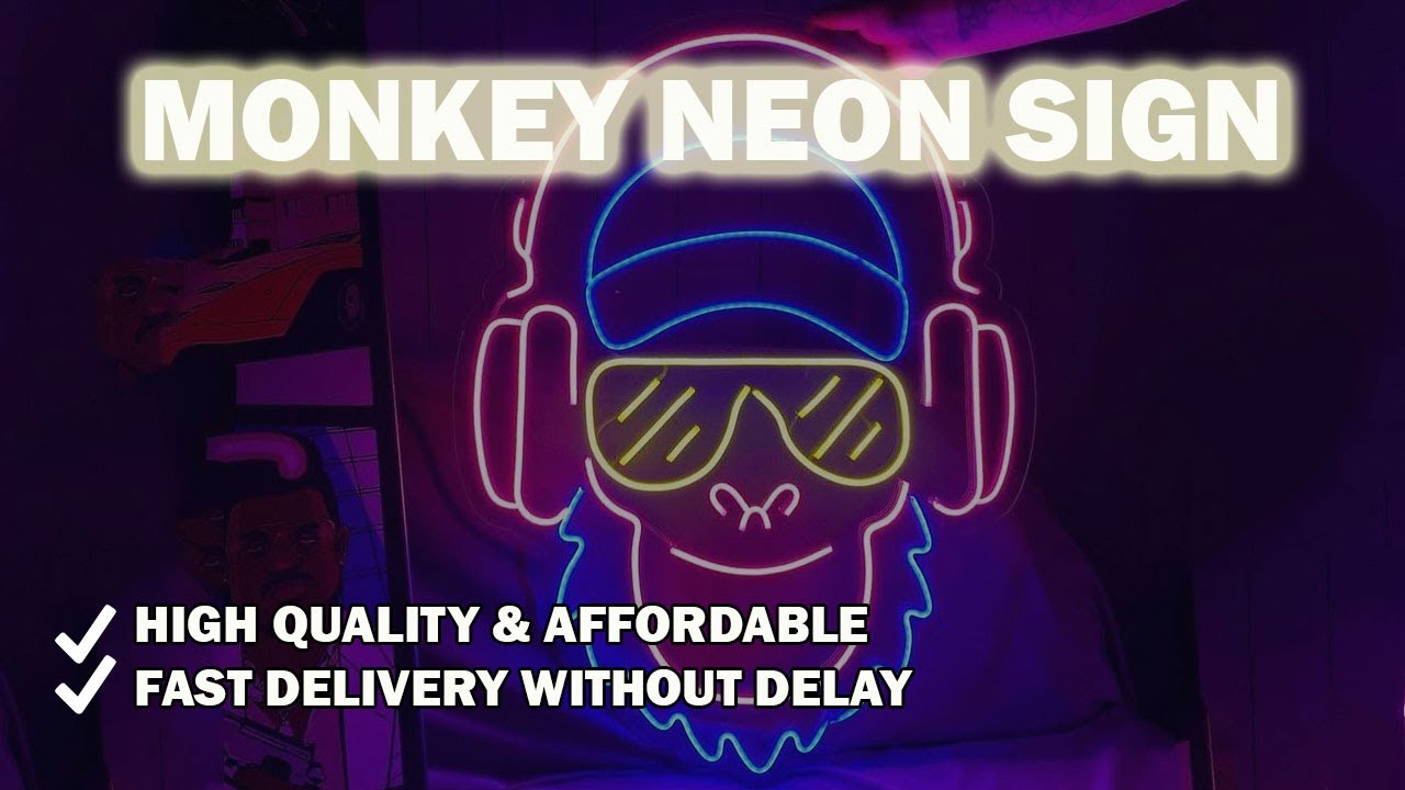 Monkey Neon Sign | A Unique Displays To Enhance Your Room Atmosphere ...