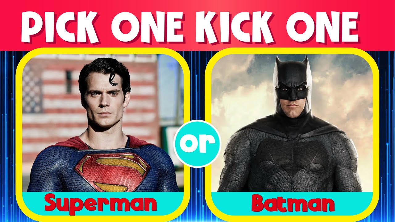 Pick One Kick One Super Hero edition | Pick one kick one - YouTube