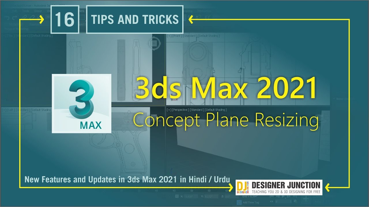 3DS Max 2021 Class #16 | Concept Plane Resizing | New Features and ...