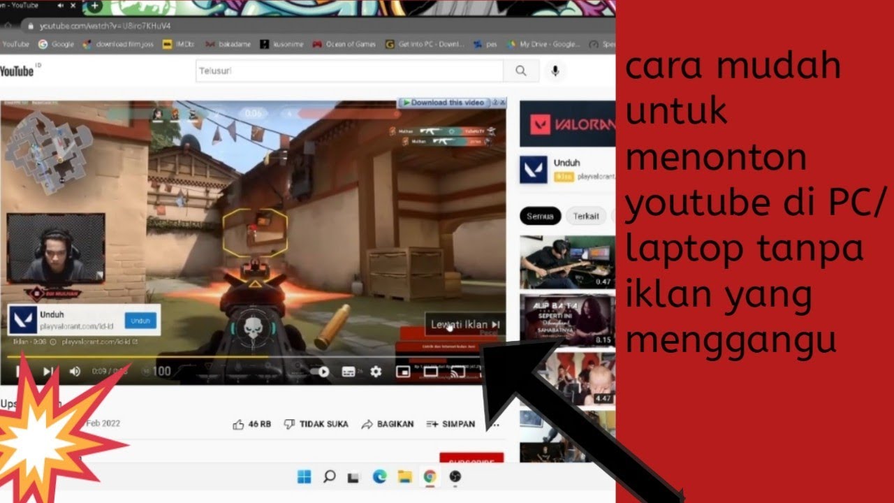 Cara menonton youtube tanpa iklan di PC/laptop - YouTube