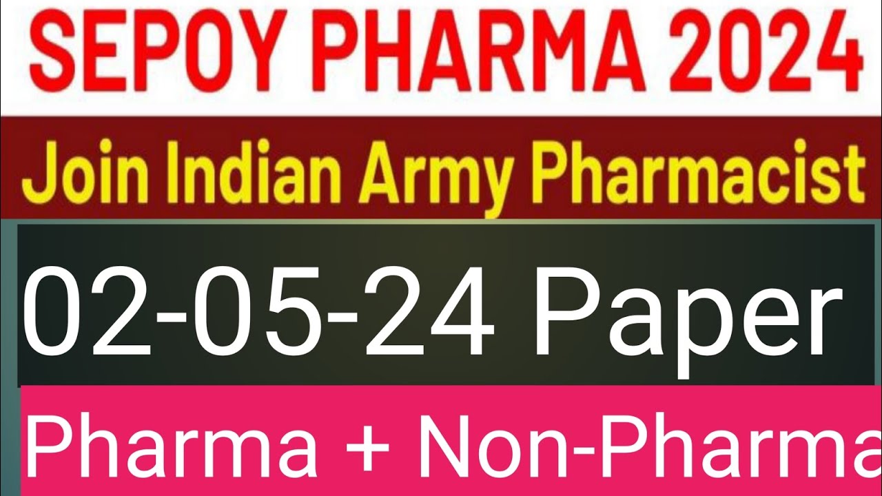 Sepoy pharma paper 02-05-24 explanation - YouTube