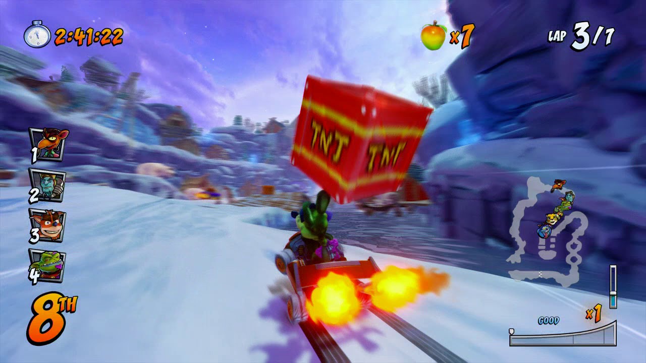 Crash Team Racing Nitro Fueled POLAR PASS Hard Mode Ripper Roo - YouTube