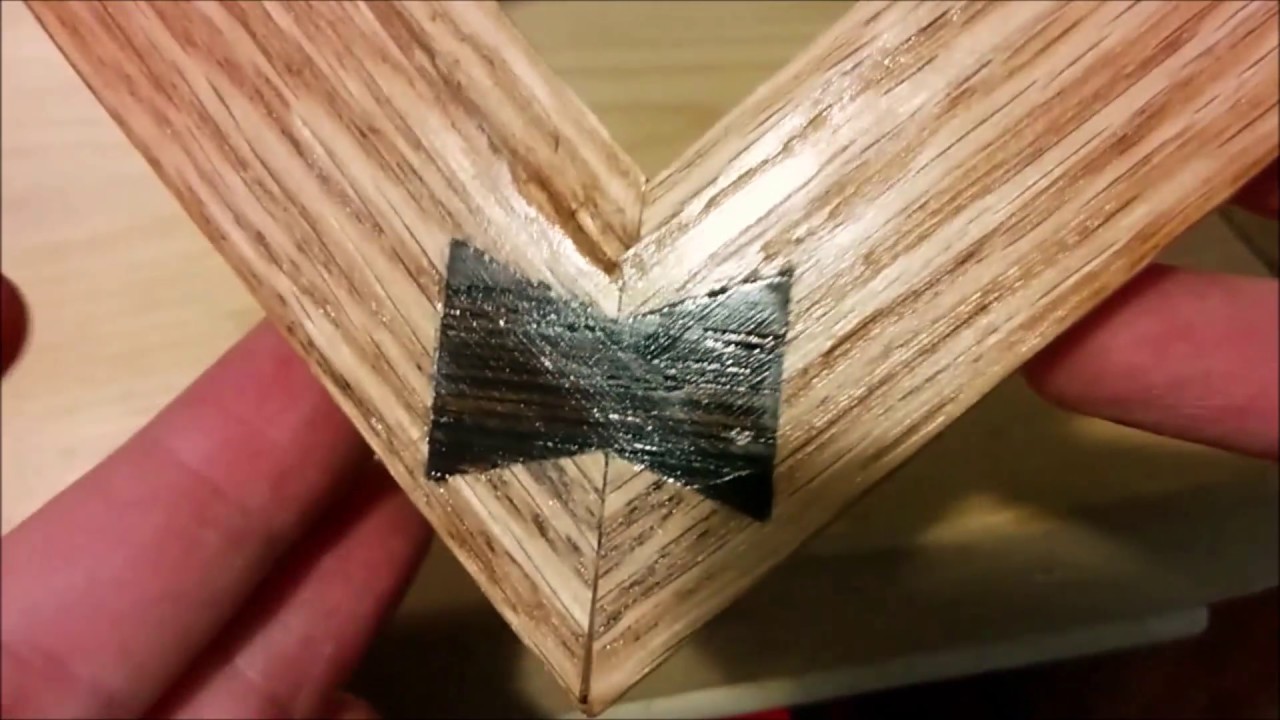 Making an Oak Picture Frame with Dovetail keys (Bowties) - YouTube