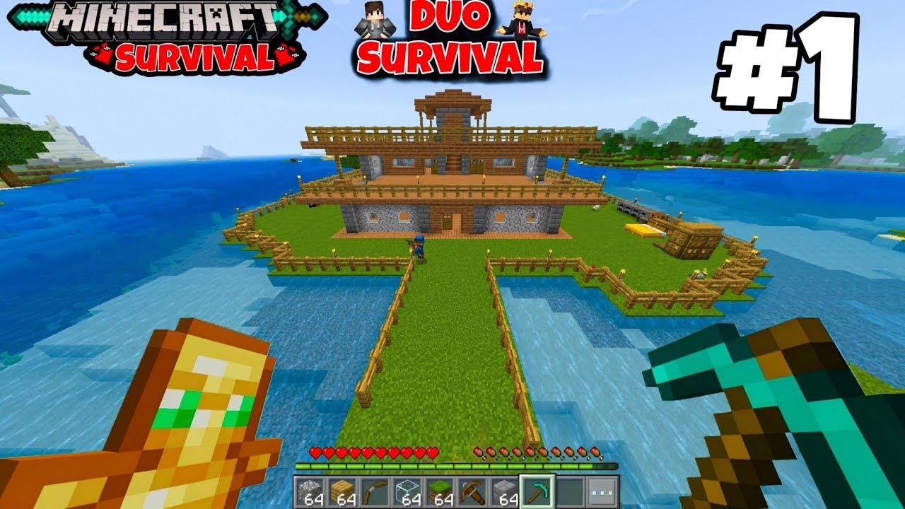 Minecraft Duo Survival Series Gameplay #1 | POCKET EDITION (Hindi ...