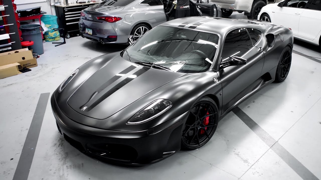Ferrari F430 Wrapped Satin Black | 4K - YouTube