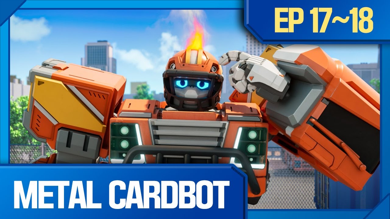 Metal Cardbot | 🦾ep.17-18 Compilation: Blue Cop and Wild Guardy FIGHT ...