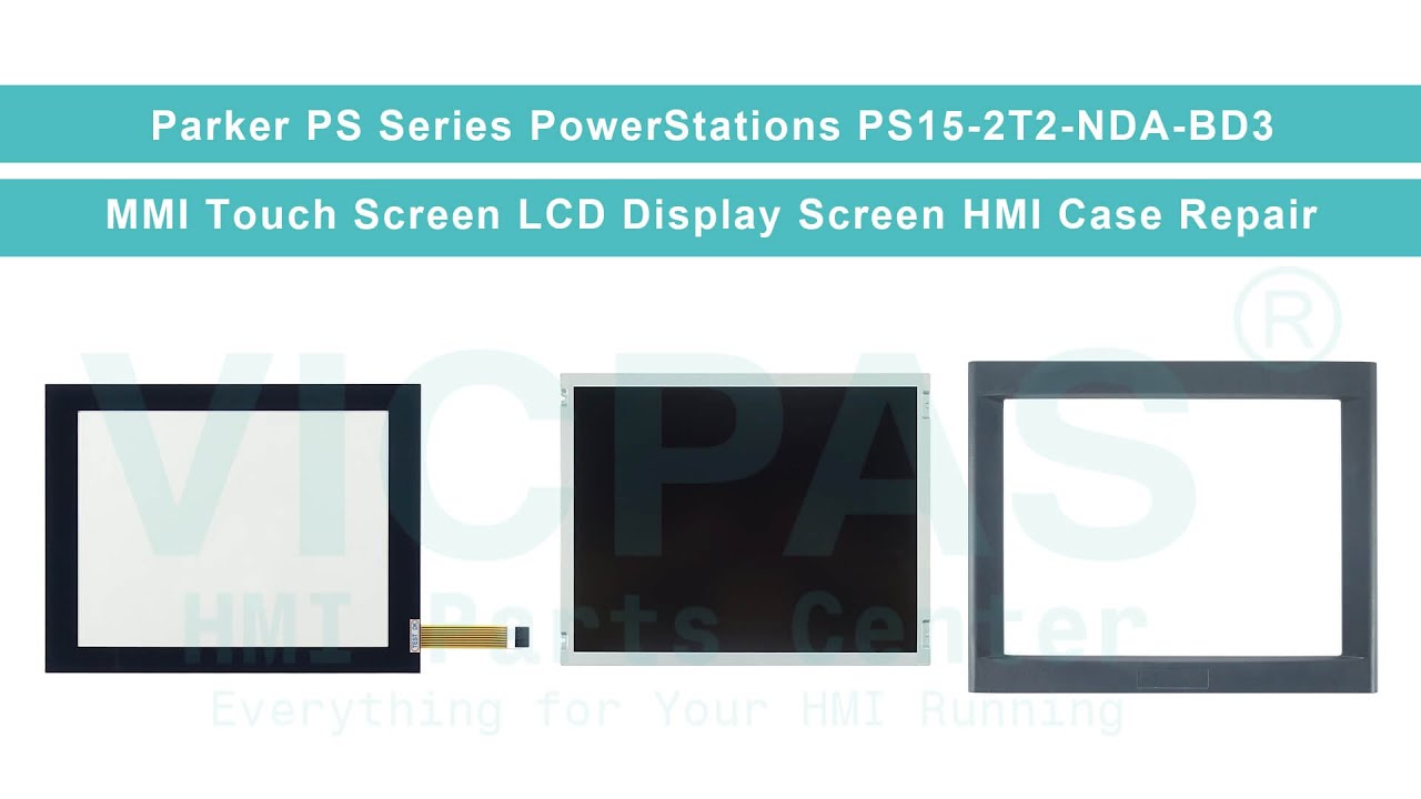 Parker PS PowerStations Series PS15-2T2-NDA-BD3 HMI Panel Glass LCD ...