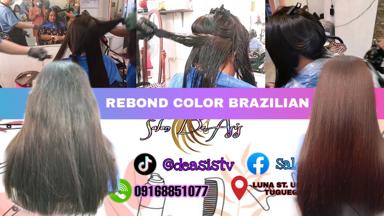 REBOND WITH COLOR BRAZILIAN - YouTube