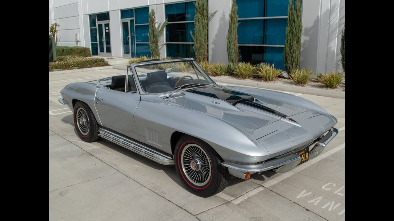 SOLD 1967 Silver Pearl Corvette L71 427/435hp Convertible - YouTube