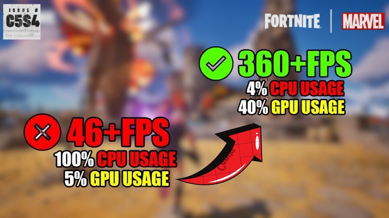 How To FIX Low GPU Usage and High CPU Usage in Fortnite Chapter 5 ...