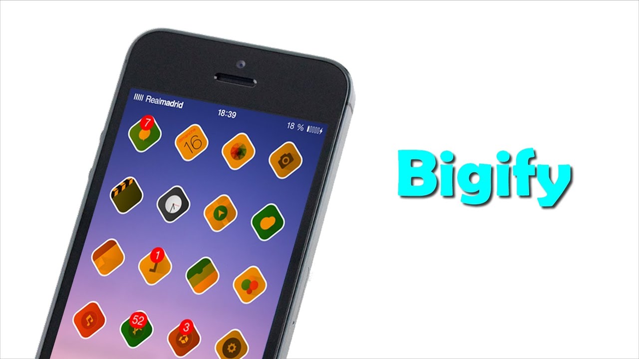 iOS 7 tweaks BIGIFY - YouTube