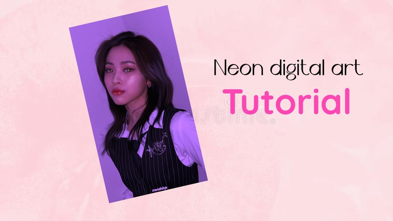 Neon digital art tutorial . - YouTube