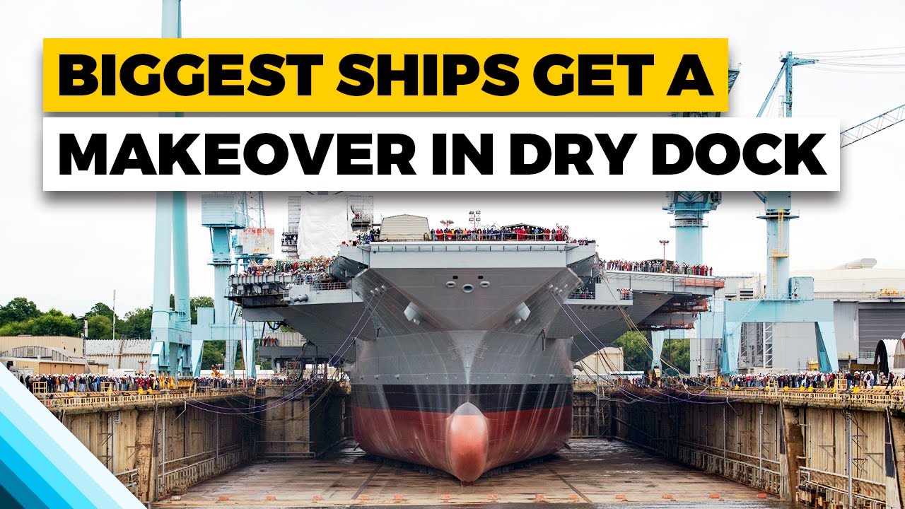 US Navy's BIGGEST Ships Get a Makeover in Dry Dock! - YouTube