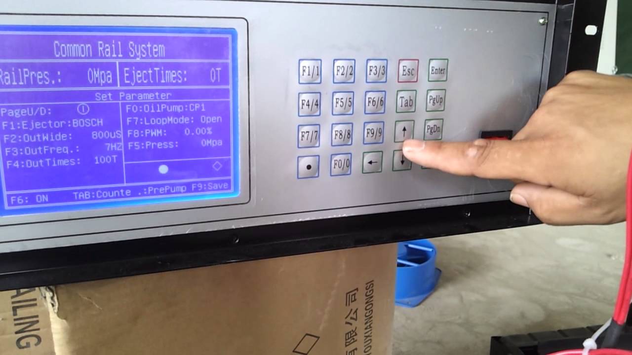 CRS 200 common rail test simulatror - YouTube