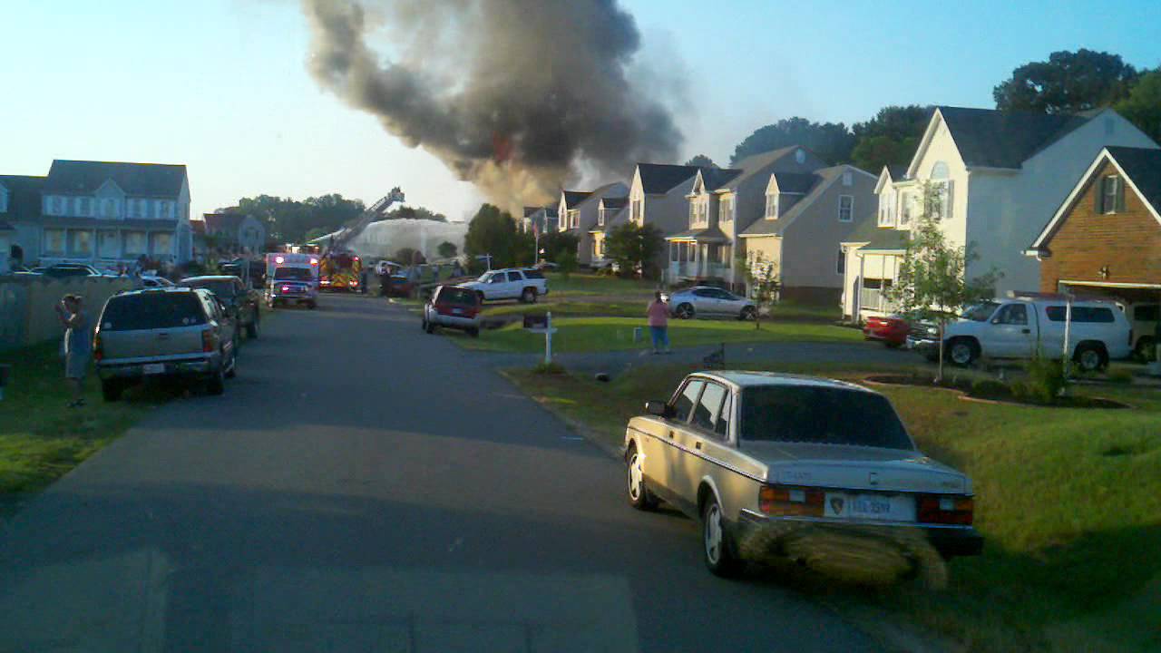 On scene of a working house fire - YouTube