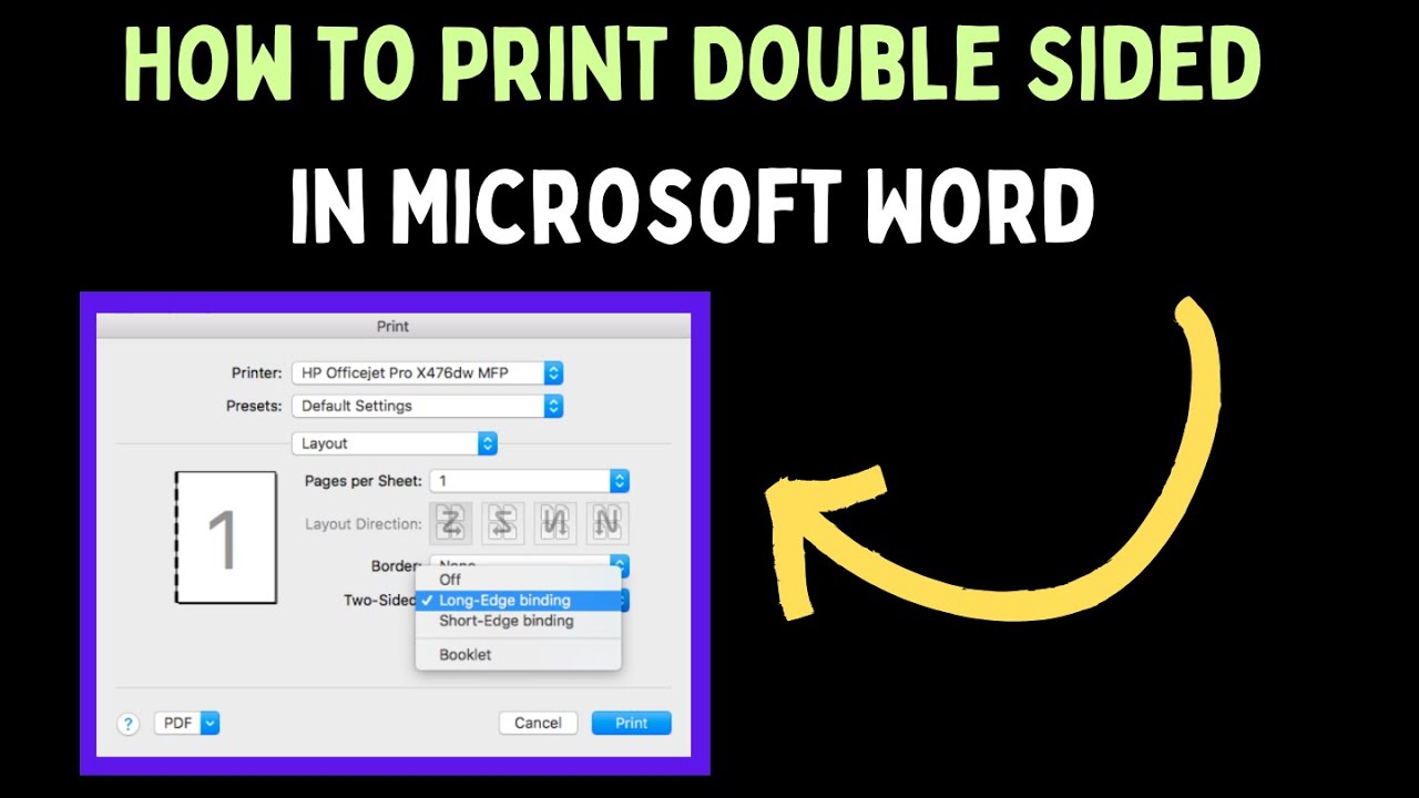 How to Print Double Sided in Microsoft Word on Windows 11 - YouTube