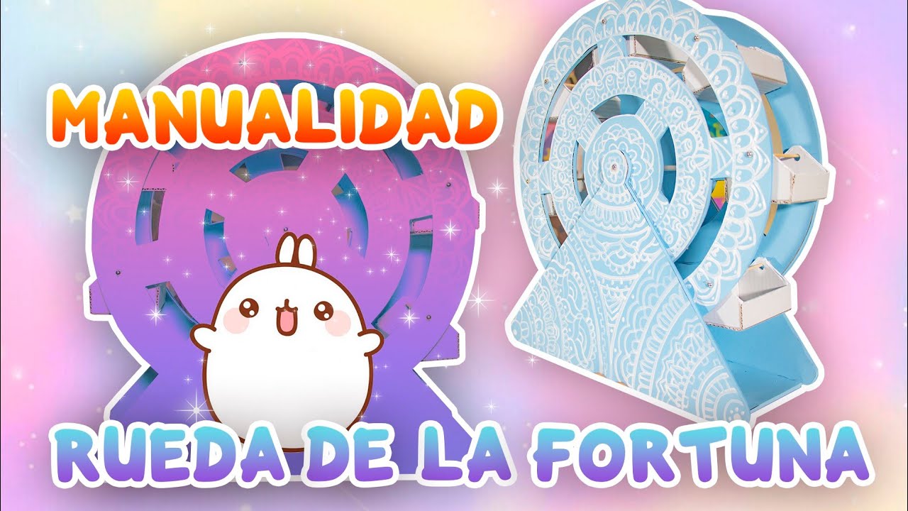 MANUALIDAD RUEDA DE LA FORTUNA CON SOLO CARTÓN | MANUALIDAD DECORATIVA ...