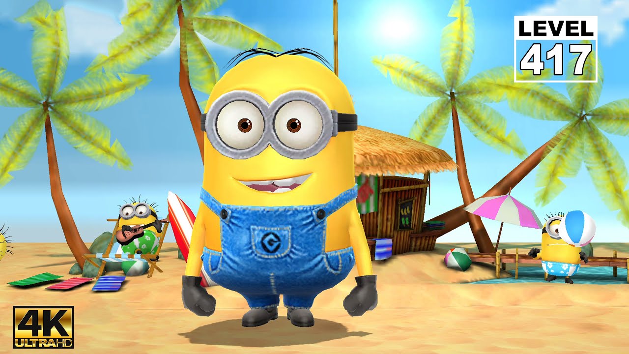 Minion Rush Dave minion Jump over obstacles 150 times at Minion Beach ...