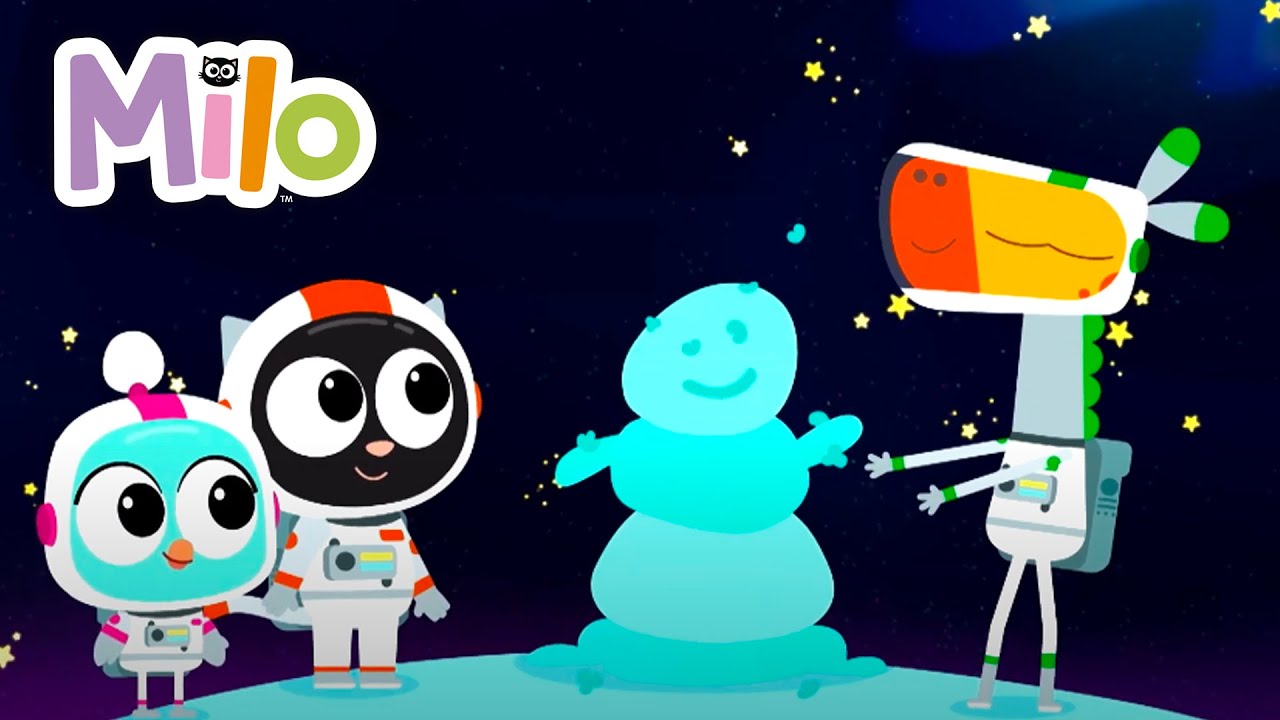 Milo and his friends make a snowman… on the moon! ☃️ - YouTube