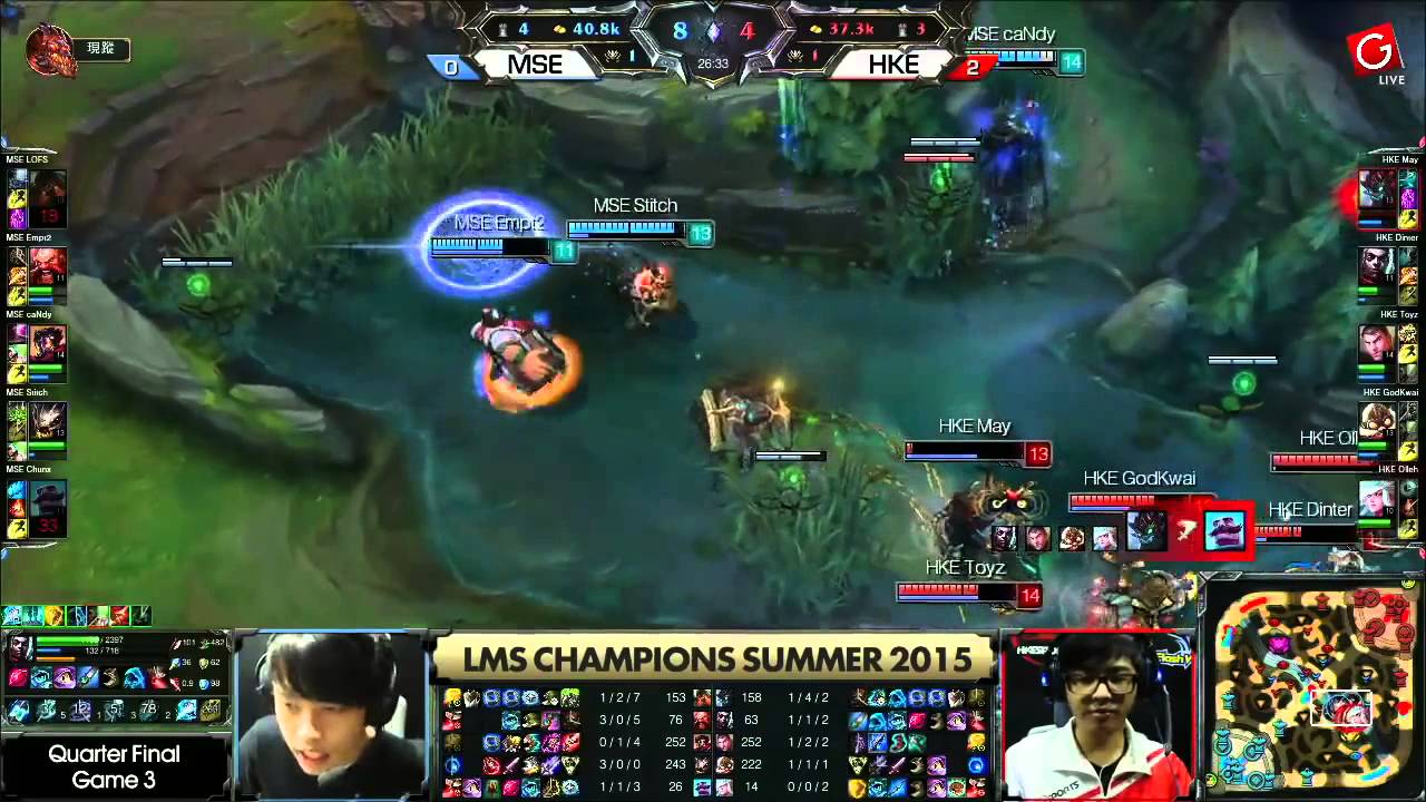LMS Summer 2015 Quarter Final HKE VS MSE Game 3 Highlight - YouTube
