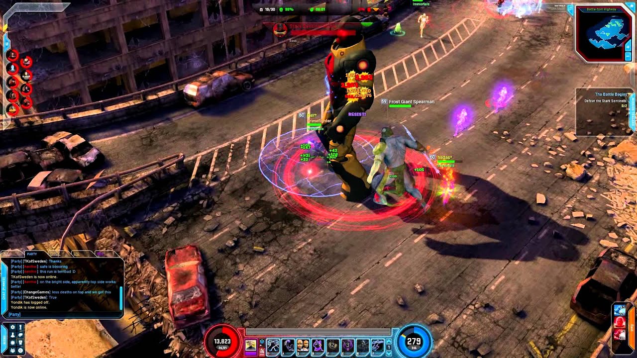 Marvel Heroes Immortals - Raid Boss Stark Sentinels - YouTube