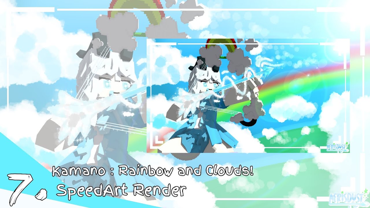 Kamano : Rainbow and Clouds! | SpeedArt Render | Eps 7 - YouTube