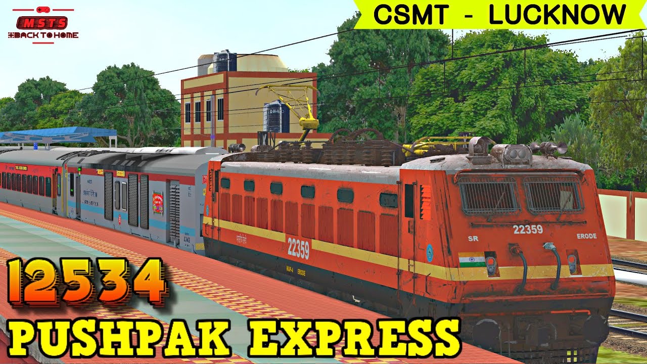 12534 Pushpak Express | Indian Railways Train Simulator | Railworks 3 ...