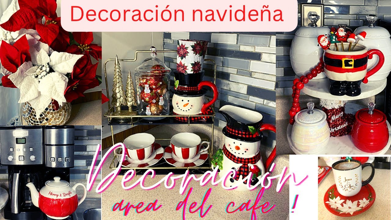 🎄DECORACION ESTACIÓN DEL CAFÉ . Navidad 2022. Coffee Bar Christmas ...