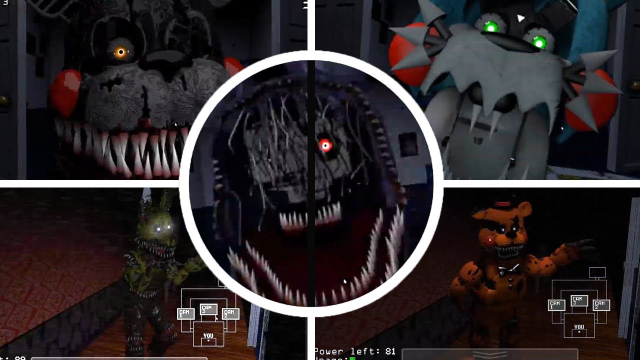 5 Types of Animatronics in Watch Your Nightmares! Part 1! (FNaF 4 Mods ...