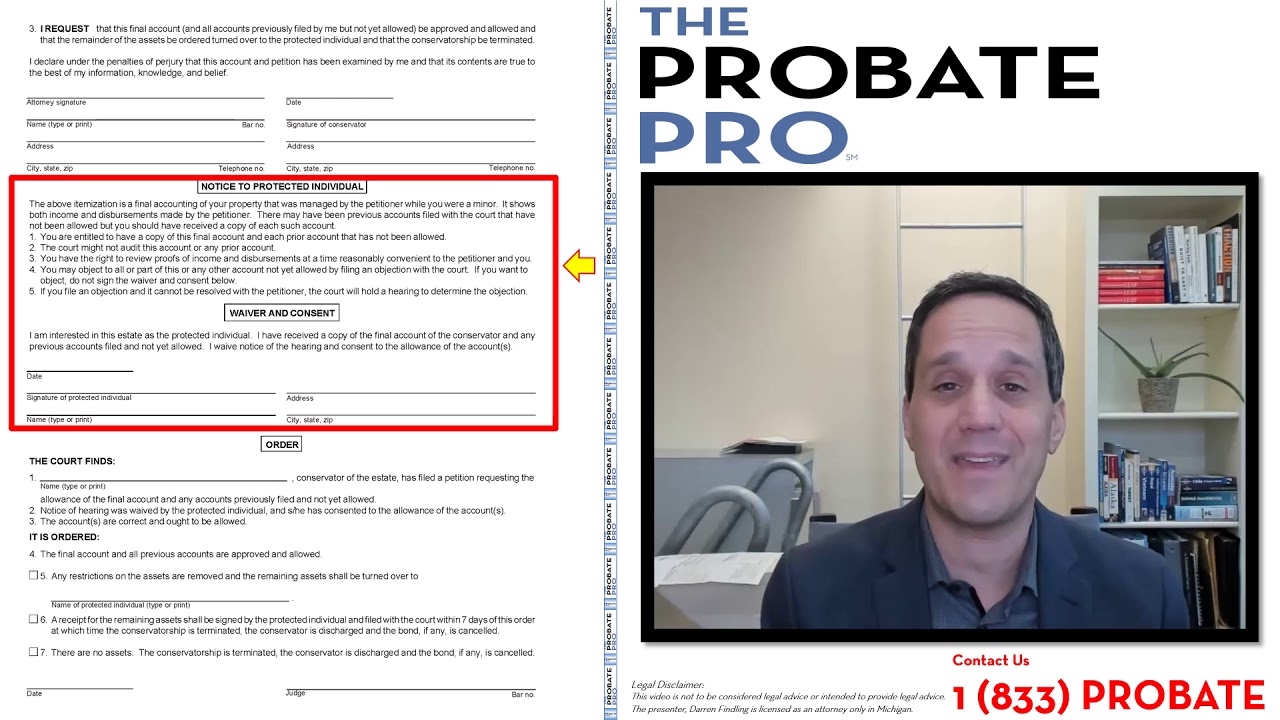 Minor Conservatorship - Final Account #theprobatepro #account # ...