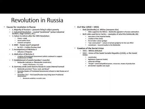 Topic 10 "World War I and the Russian Revolution, 1914-1924" (Part 4 ...