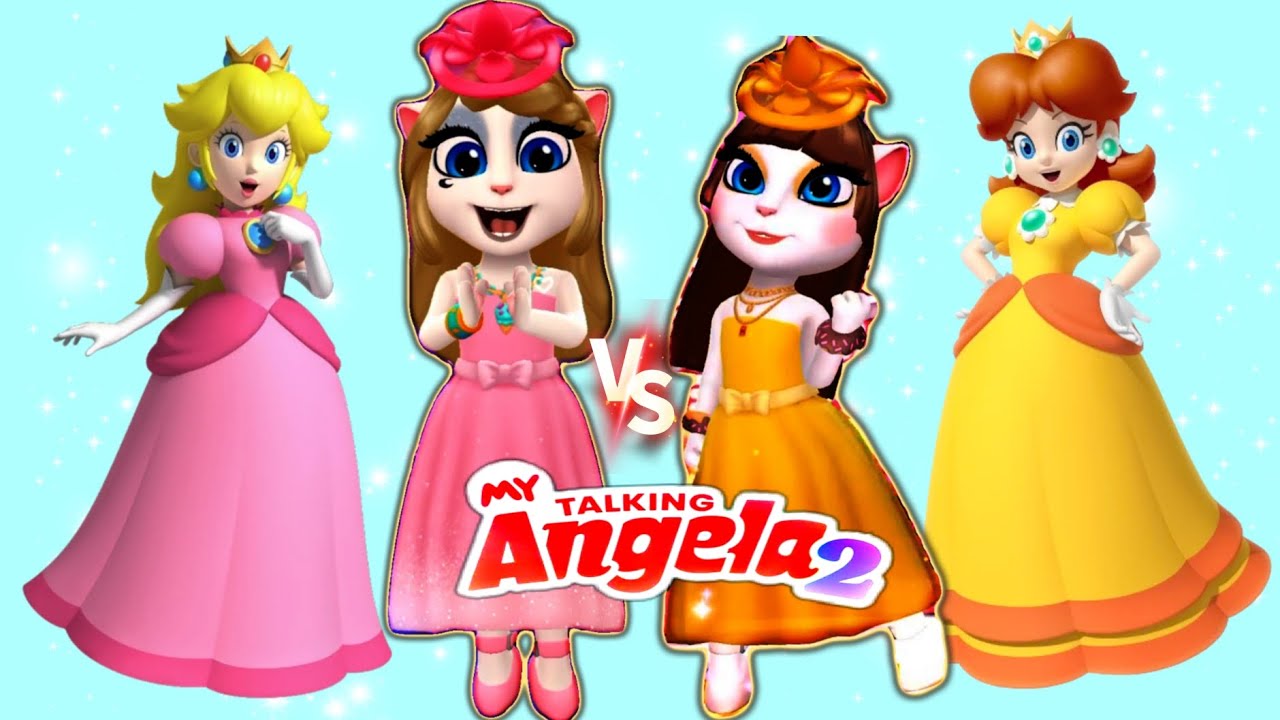 My Talking Angela 2|New Update Gameplay Angela 2 Vs Peach Princess Vs ...