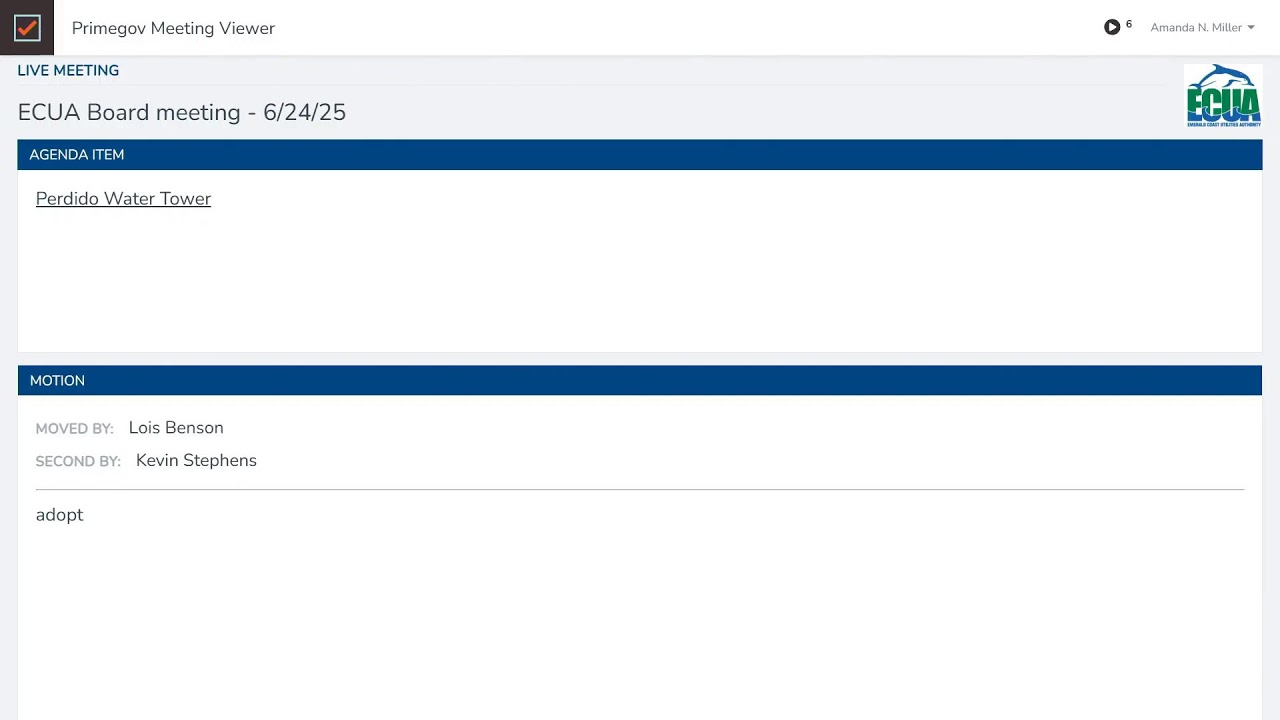 ECUA Board meeting - 06/24/2025 - YouTube