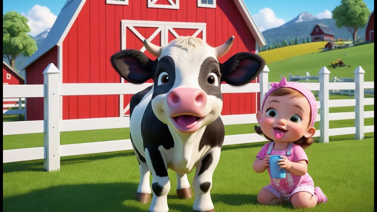 Baby Cow Say Moo Moo Moo | Fun Animal Sound Song for Kids | Farmyard ...