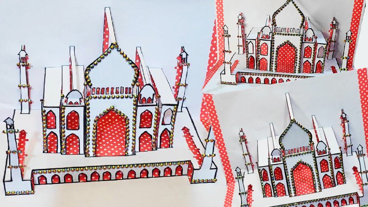 Taj mahal pop-up card | Taj mahal card | valentine card for boyfriend ...