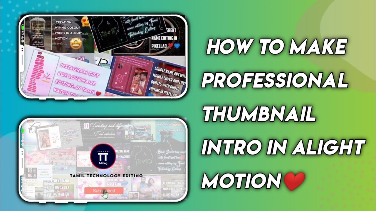How to make Professional Thumbnail intro in Alight motion ️ - YouTube