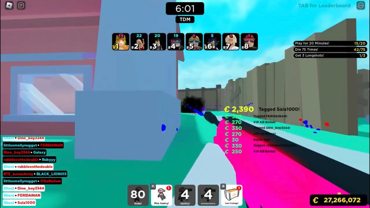 Dark Matter Gun Vs Tempered Ak! Roblox Big Paintball - YouTube