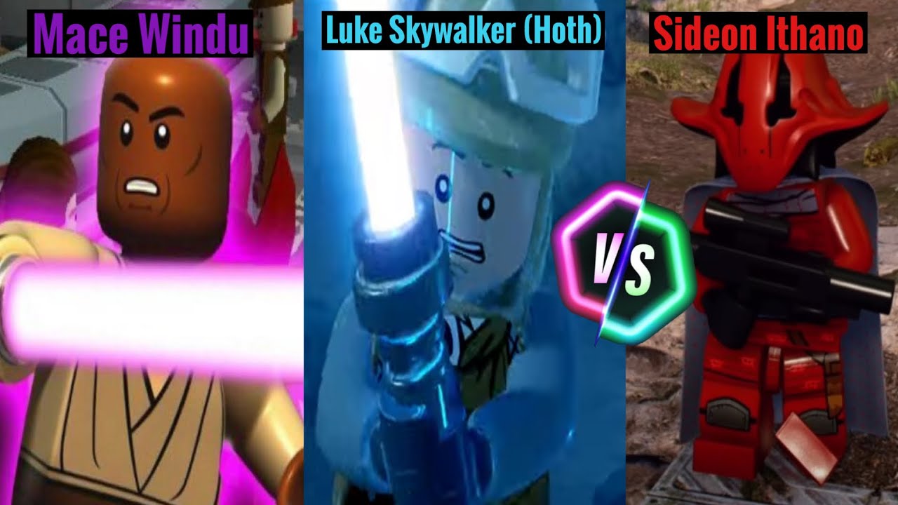 Lego Star Wars: TSS - Mace Windu & Luke Skywalker (Hoth) Vs Sideon ...