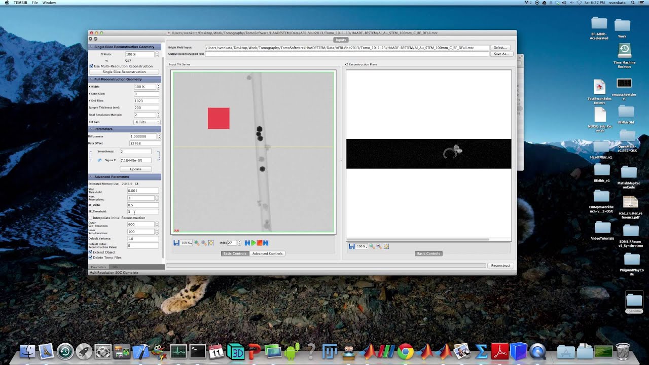 Model Based Iterative Reconstruction - Bright Field Tomography GUI ...
