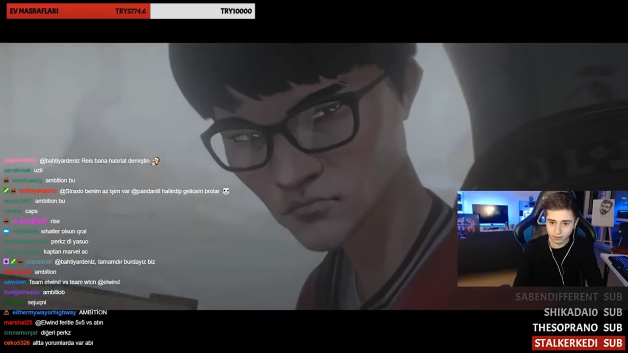 ELWİND LEAGUE OF LEGENDS RISE ANİMASYONU İZLİYOR - YouTube