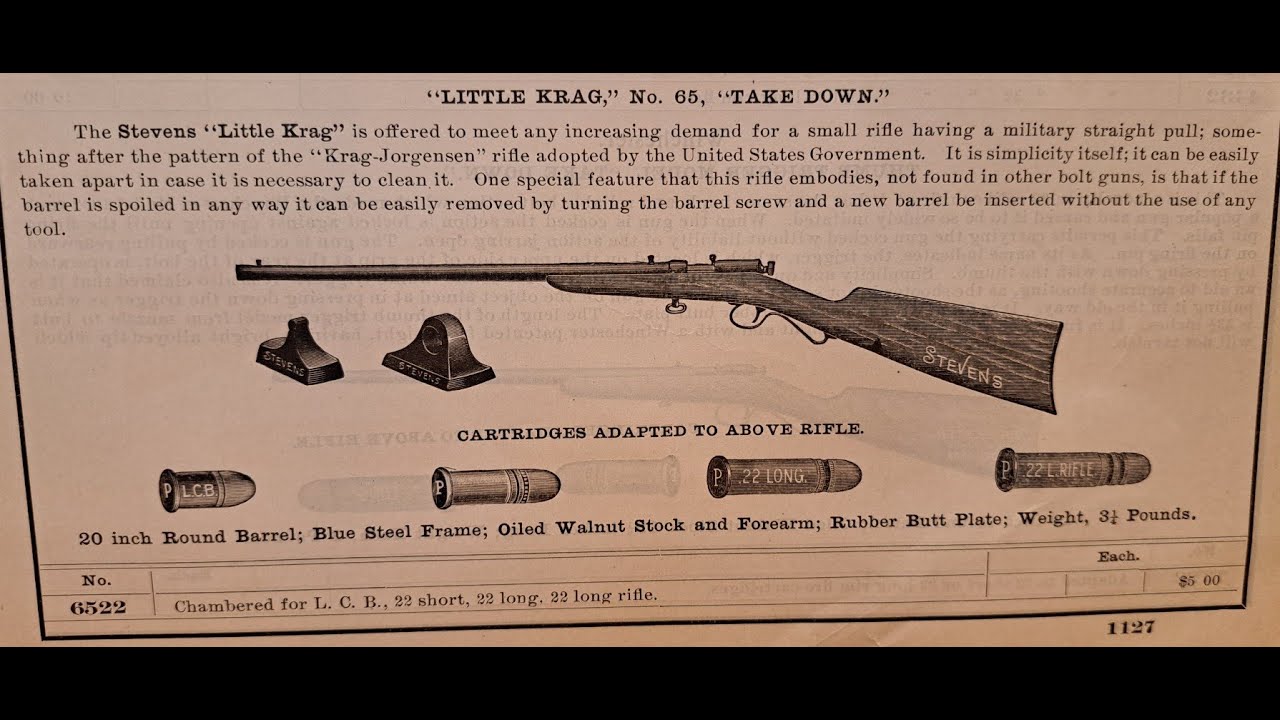 J. Stevens Model 65 "Little Krag" - YouTube