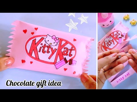 DIY chocolate gift ideas| kitty cat chocolate gift idea | How to make ...