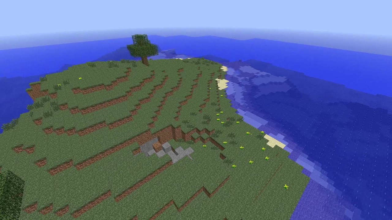 Minecraft Small Survival Island Seed w/ Dungeon 1.4.7++ - YouTube