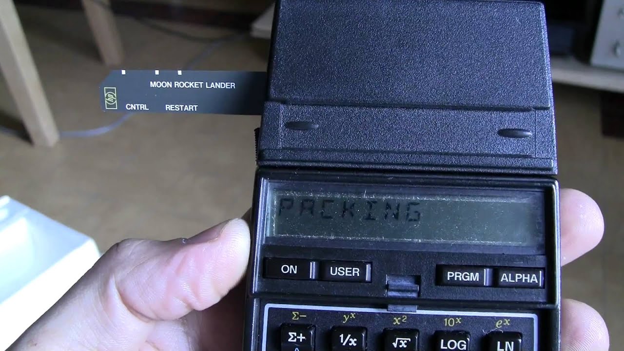 HP 41C With A Card Reader Loading MOON ROCKET LANDER SD-14A - YouTube