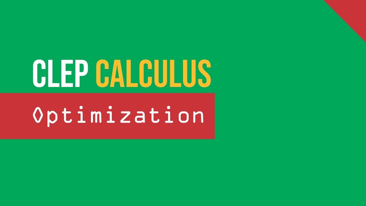 Optimization (CLEP Calculus T1 #34) - YouTube