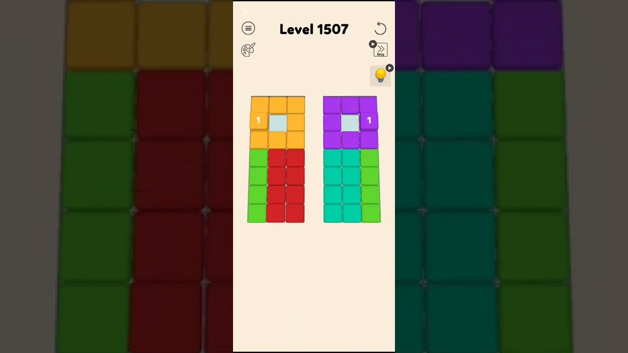 blocks stack puzzle level no. 1507#shorts - YouTube