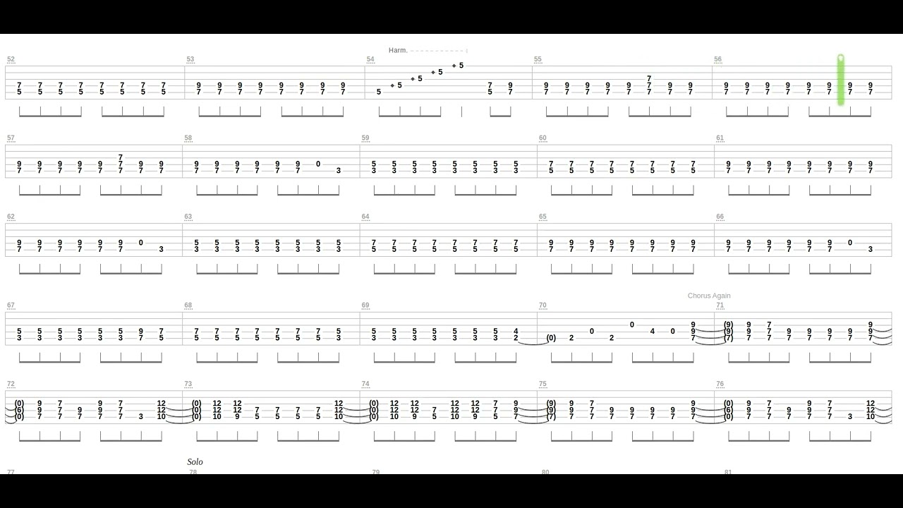 All She Wrote Tab by Firehouse + Guitar only + Guitar tab - YouTube