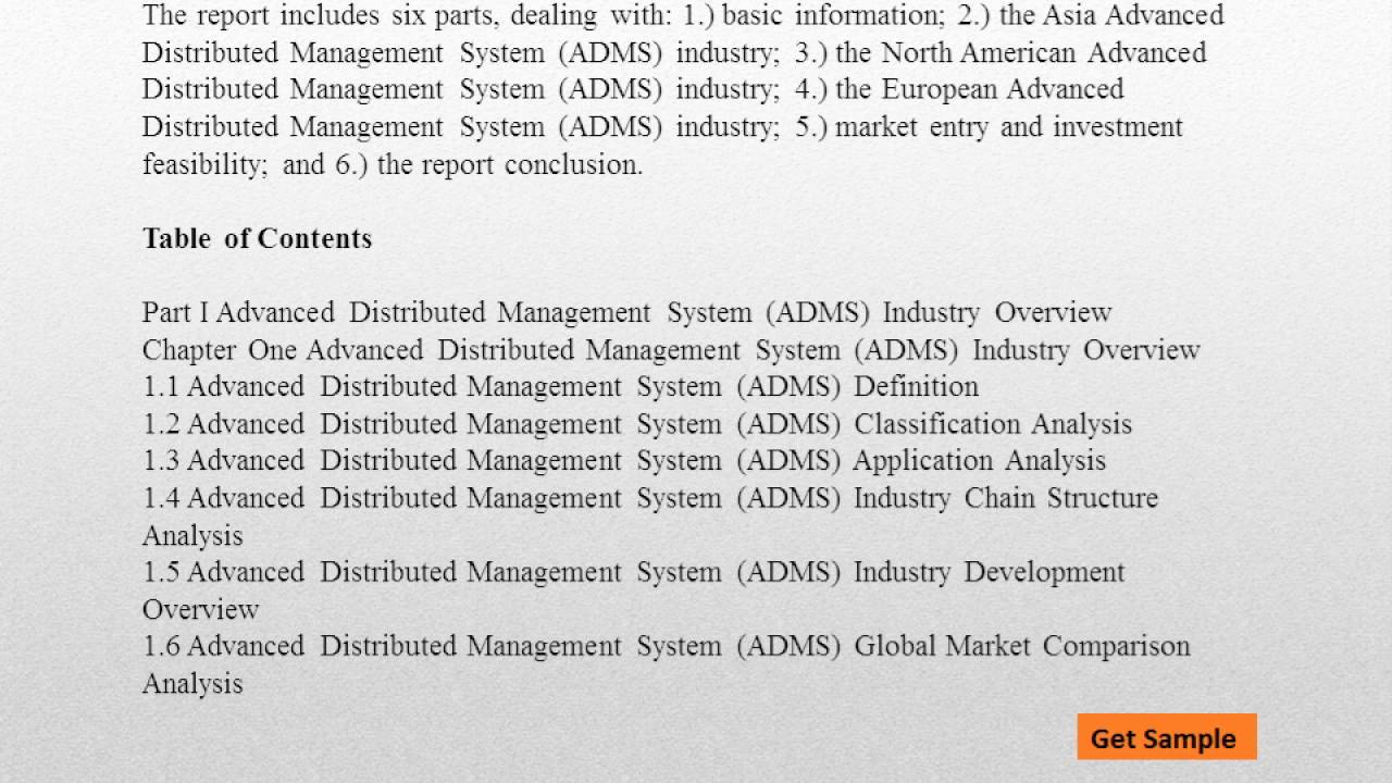 Global advanced distributed management system (adms) Market Forecasts ...